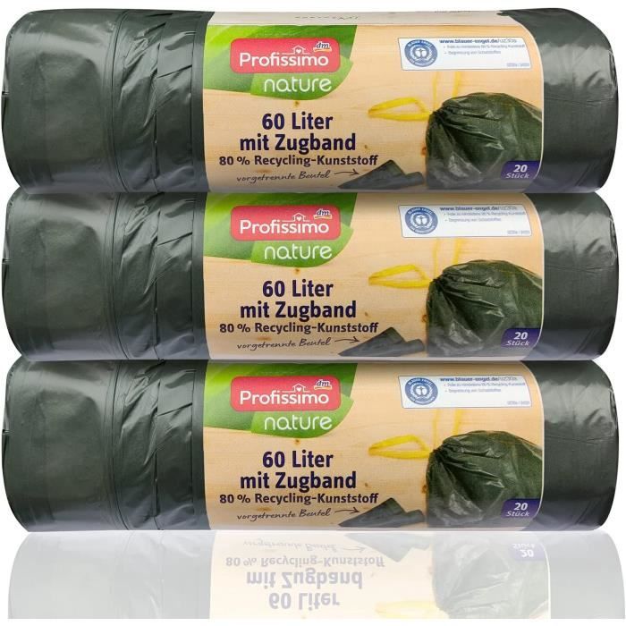 Profissimo Lot de 20 sacs poubelle écologiques résistants à la ...