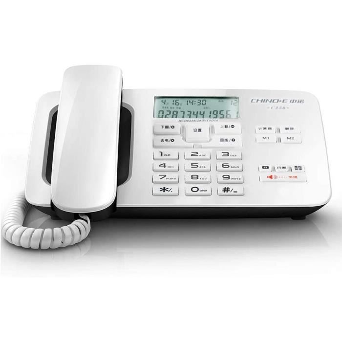 Home Caller ID Téléphone Fixe à Double Interface Batterie Téléphone ...
