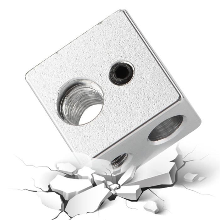 AYNEFY bloc chauffant d'extrudeuse hotend 20x20x13mm aluminium MK10 ... AYNEFY bloc chauffant d'extrudeuse hotend 20x20x13mm aluminium MK10 ...