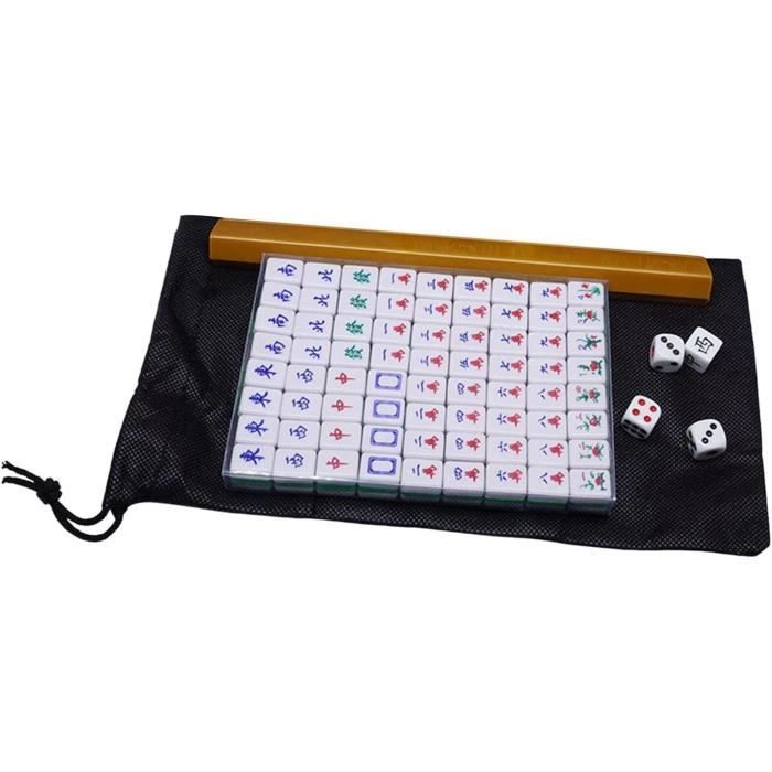 Jeu De Mahjong Chinois Avec Étui De Transport Jeu De Loisirs Pour La ...