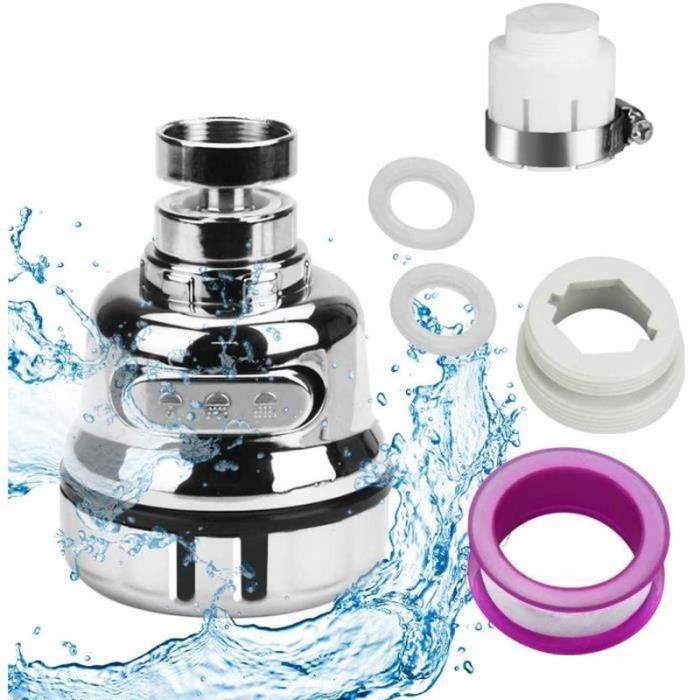 VANNE - ROBINET DE REGULATION Aérateur Robinet 360 Degrés Rotative Tête ...