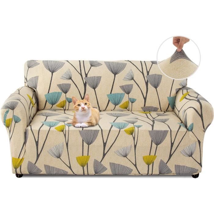 Housse de Canapé Extensible 4 Place Couverture Canapé avec Accoudoirs ...