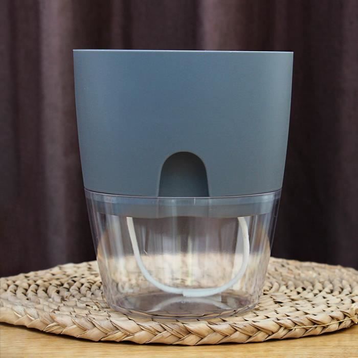 ESTINK Pot de Fleurs Auto-Irrigant Herbes Succulentes Transparent ABS ...