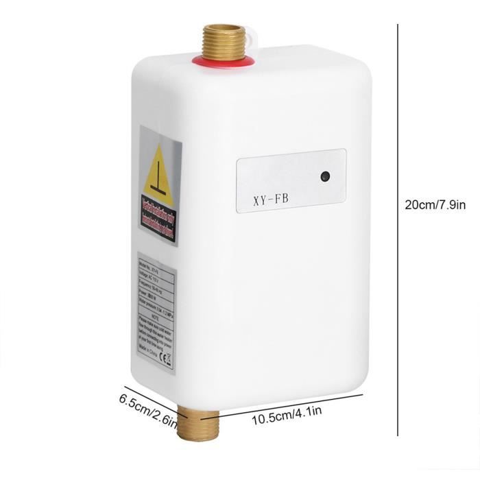 Omabeta Chauffe-eau sans réservoir Mini chauffe-eau instantané sans réservoir blanc salle de ...