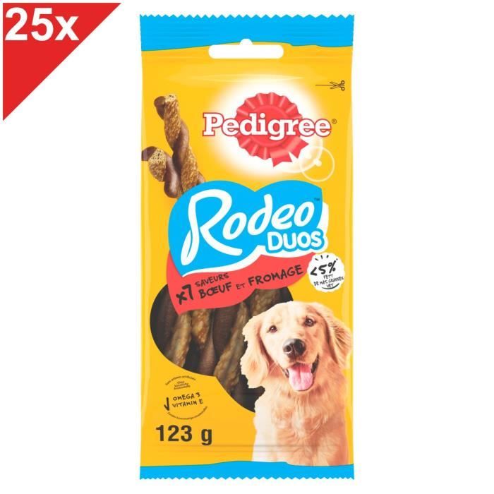 PEDIGREE Rodeo Duos Récompenses boeuf & fromage 175 Friandises pour ...