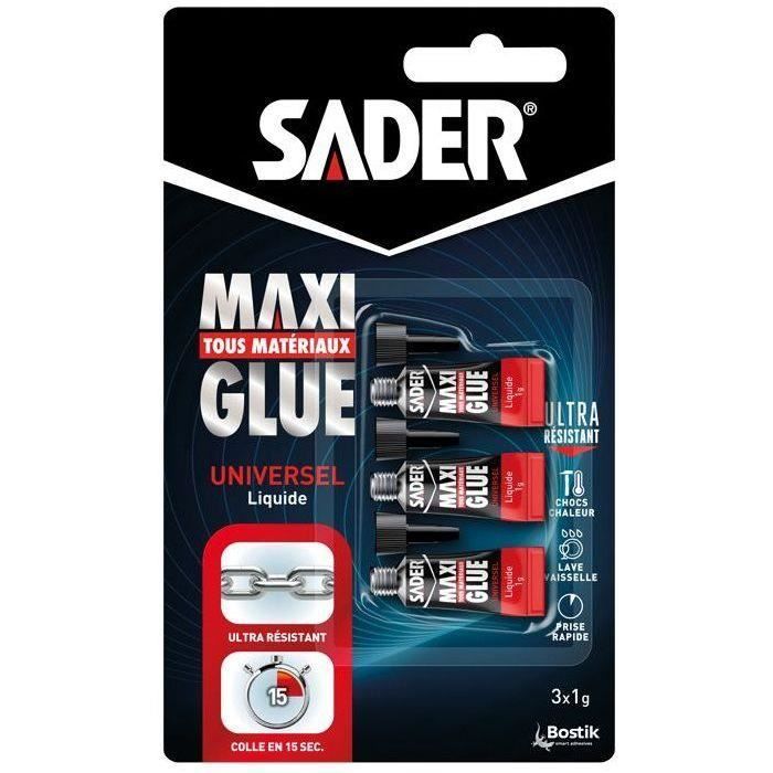 Colle Maxiglue Universel Liquide SADER Transparent Ultra puissante et ...