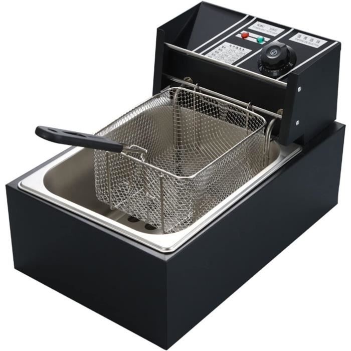 Friteuse Commerciale Avec Panier Et Couvercle 2500W 6L Friteuse ...
