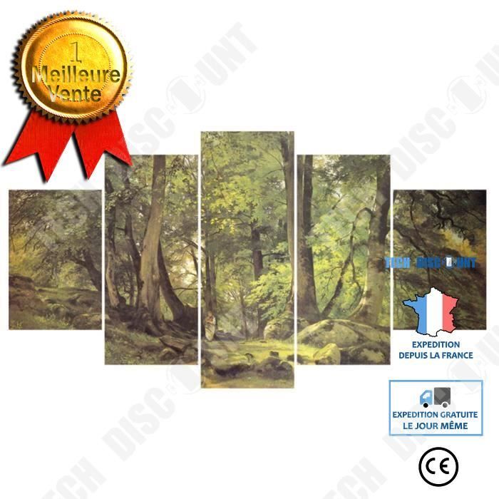 Tableau - TECH DISCOUNT - 5 Pièces - Impression HD - Forêt - Décoration ...