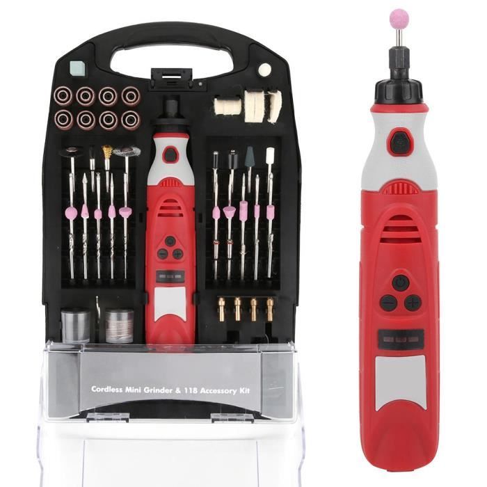 Mini meuleuse sans fil 4.2 V 1500 mAh 18000 tr/min Rectifieuse ...