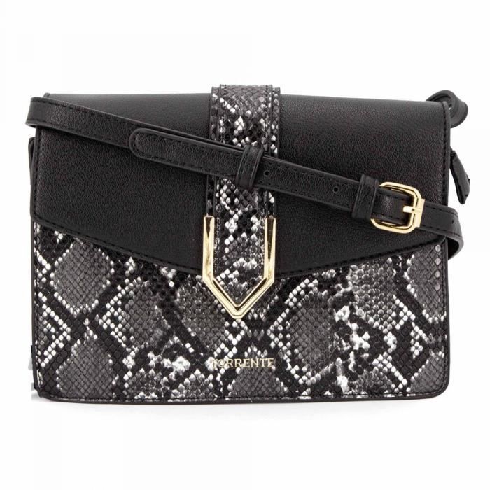 Sac léger bandoulière réglable effet python grainé zip Femme TORRENTE ...