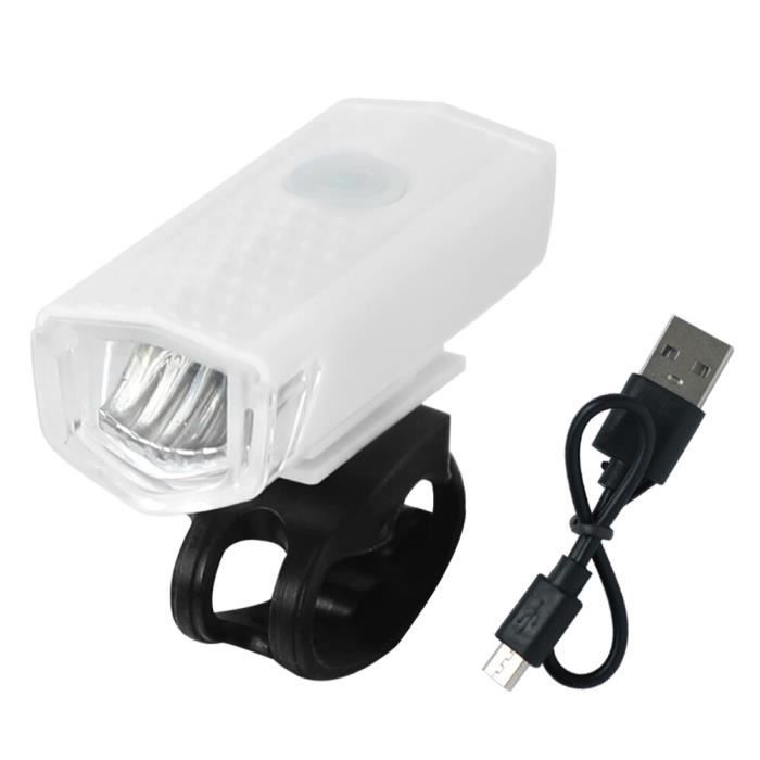ECLAIRAGE POUR CYCLE ,White headlight--Lanterne LED USB pour vélo, feu ...