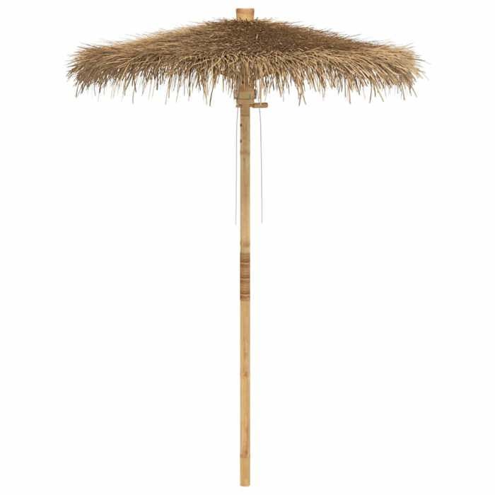 VidaXL Parasol Tiki avec auvent en feuille de bananier 150 cm bambou ...