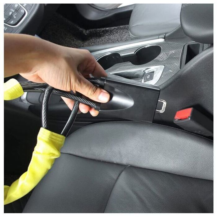 Antivol voiture serrure volant bloque – Haute sécurité avec câble acier ...