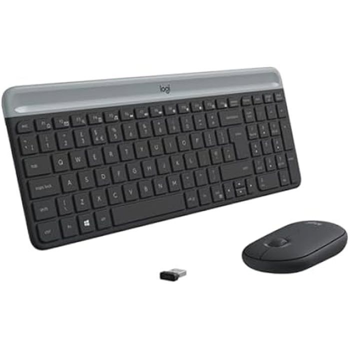 Clavier et souris sans fil - LOGITECH - Slim Wireless KEYB+Mouse Combo ...