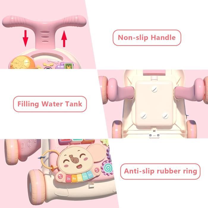 Déambulateur pour enfants - ZGEER - Trotteur d'apprentissage 3 en 1 ...
