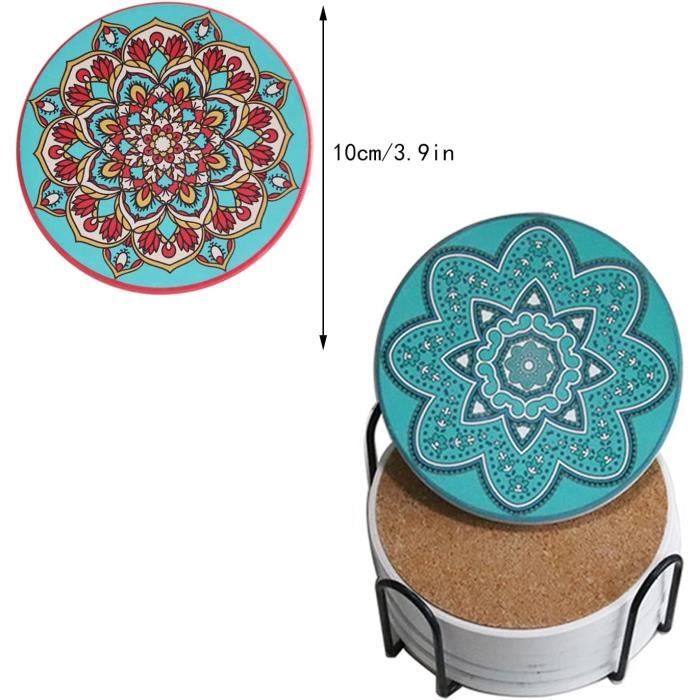 6 Pcs Dessous De Verre Rond,Dessous De Plat Design, Tapis De Bar ...