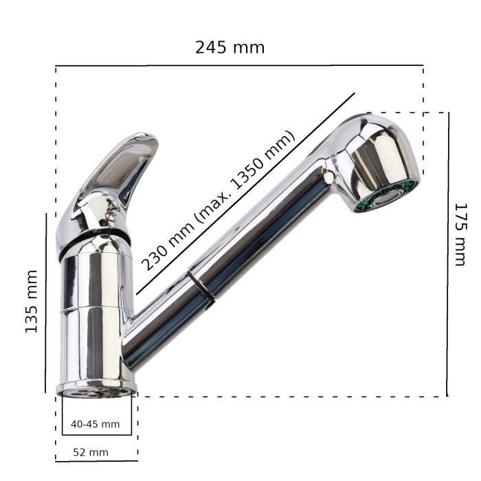 Lavabo plastique gris clair 46,5 cm avec siphonne tirette vidange ...