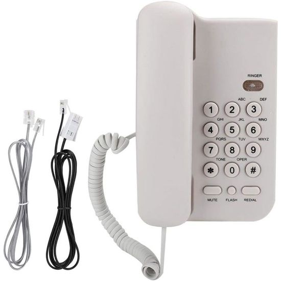 Téléphone fixe - YSFMODE - Kx-T3026Cid - Blanc - Filaire - ABS ...