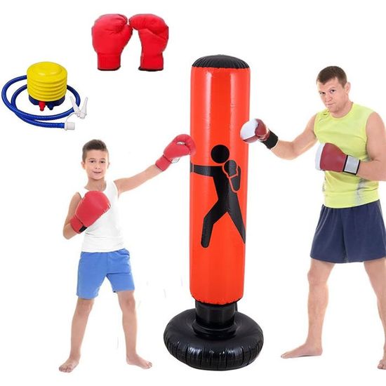 Sac de Boxe Gonflable pour Enfants 160cm sur Pied, Set de Formation ...