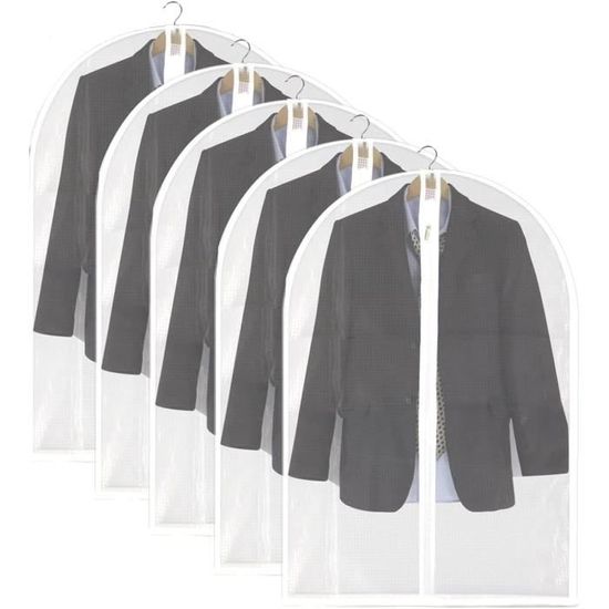 60x100cm Housses De Protection Pour Costumes,5 Piece Set, Garment Cover ...