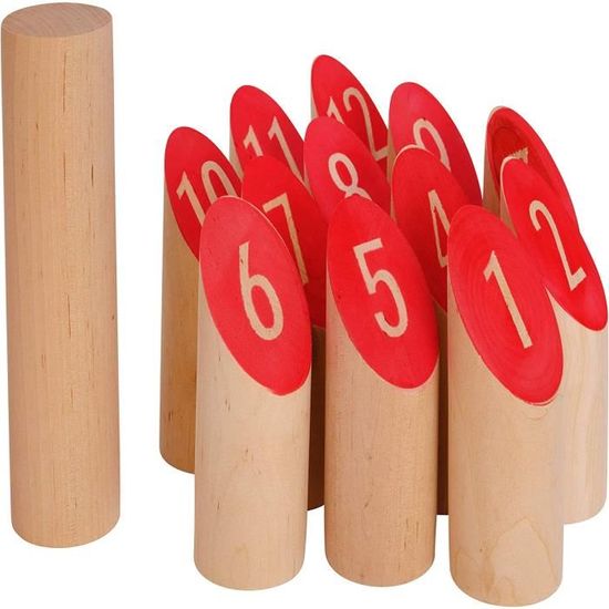 Jeu De Quille - Kubb Lancer Chiffres Jouer À L Extérieur Bois Vikings ...