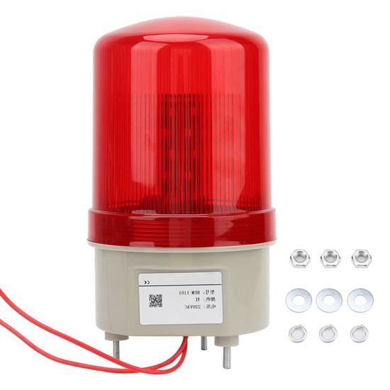 Feu clignotant rouge LED - CIKONIELF - Diamètre 97mm - AC 220V ...