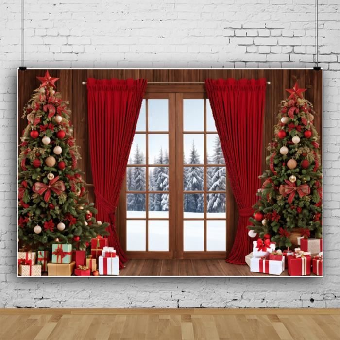 Toile de Fond de Noël,2.1x1.5m Décors Vinyle pour Photographie, pour Photo Studio [76 ...