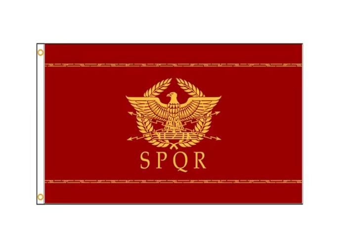 Drapeau, banderole SPQR, drapeau romain, Rome, Empire, Antiquité ...