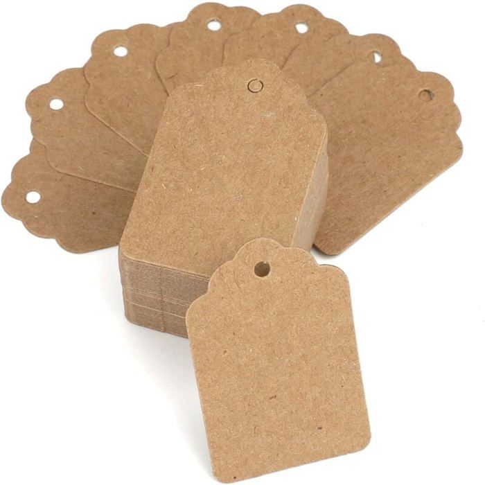 200PCS Etiquettes de Prix Kraft Étiquettes 3x5 CM Tag Étiquettes de ...
