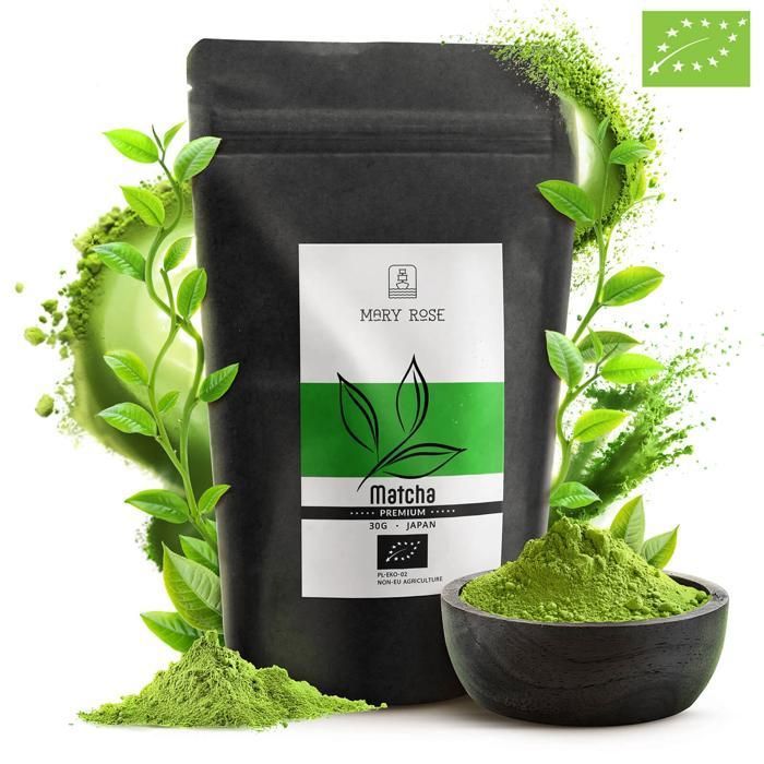 Matcha BIO Premium Japonais Mary Rose Thé Vert Poudre de la Première ...