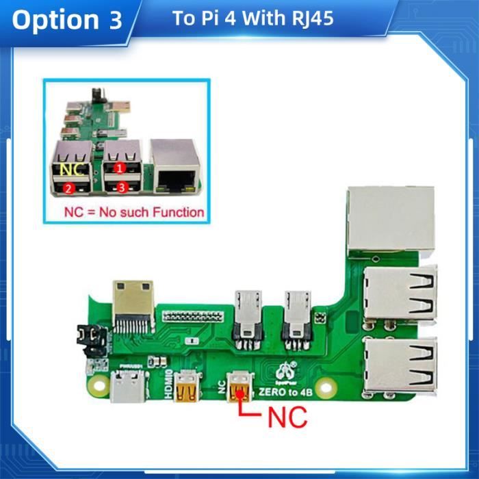 Pi4 avec rj45 - Adaptateur Raspberry Pi ontarivers Raspberry Pi 4B 3B ...