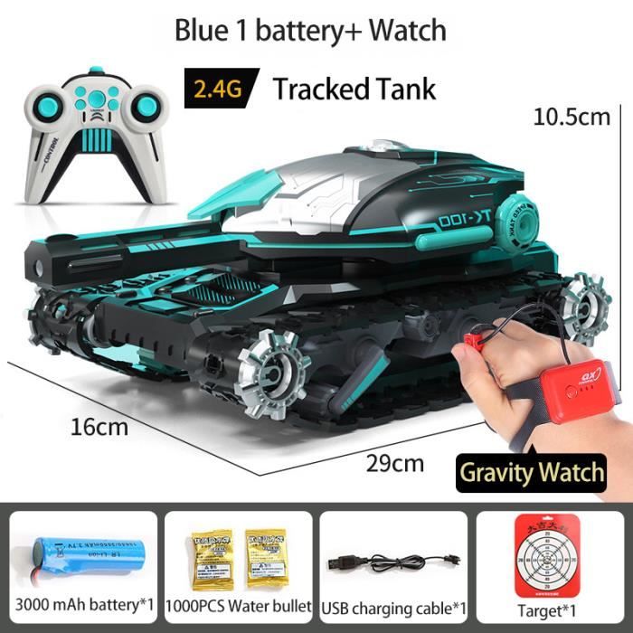 Contrôle bleu 2-Grand Char Radiocommandé 4x4 Radiocommandé 2.4g ...