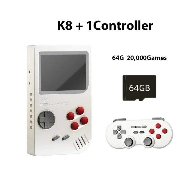 64G 1 Controller - Console de jeu vidéo rétro K8, 3D, PSP, sortie 4K HD, système Open Source ...