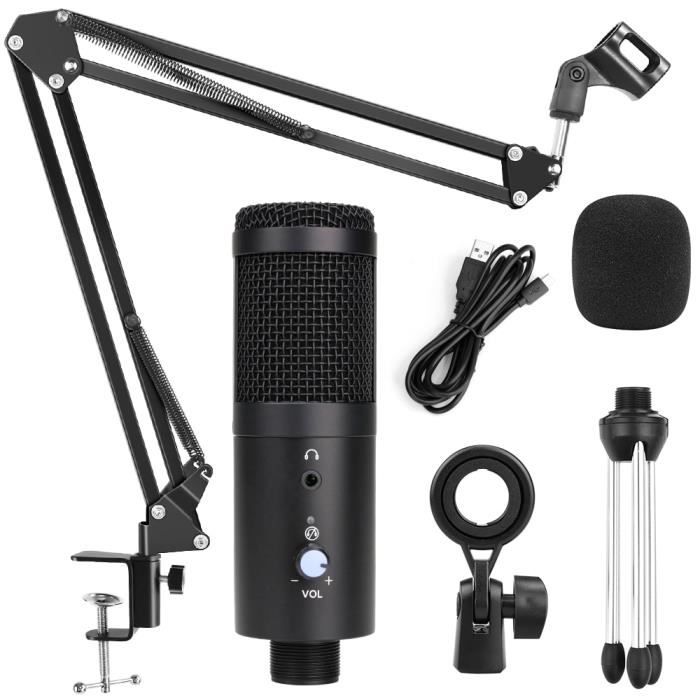 Mic avec support 3 - Microphone professionnel à condensateur USB ...