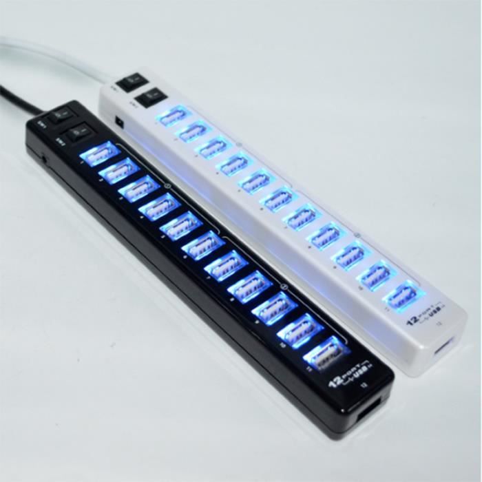 Blanc 4 HUG - Adaptateur'extension Hub USB ports, séparateur USB 2.0 ...