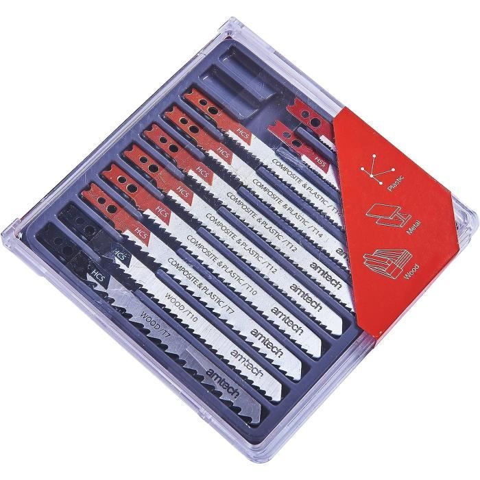 Am-Tech Black + Decker Jeu De 10 Lames Pour Scie Sauteuse - Cdiscount Jardin