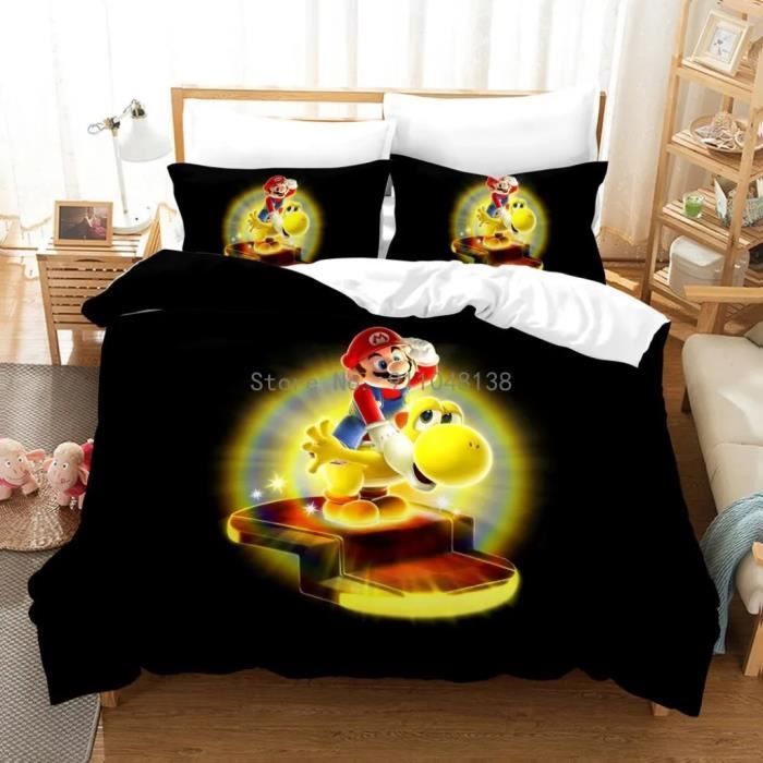 Verser2 - Reine AU (3PC) - Ensemble de literie Super Mario imprimé en ...