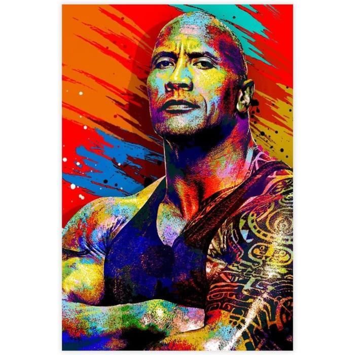 Impression Pop Art The Rock Dwayne Johnson - 1 Poster Esthétique Sur ...