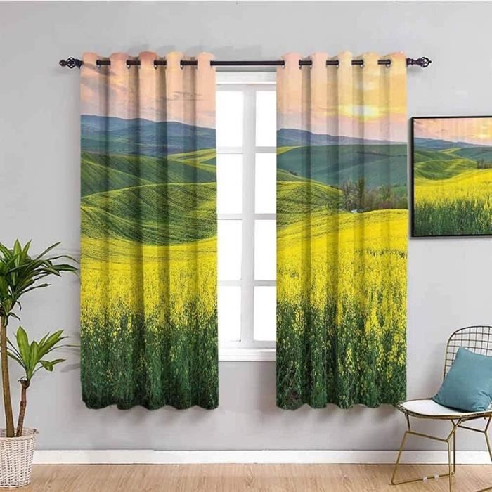 Rideau À Oeillet Rideau Isolant Thermique Rideau Occultant Pour Chambre ...