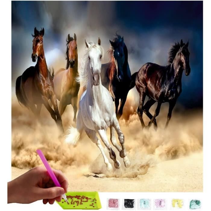 Diamond Painting Chevaux Peinture Diamant 30x30cm Diamond Painting ...