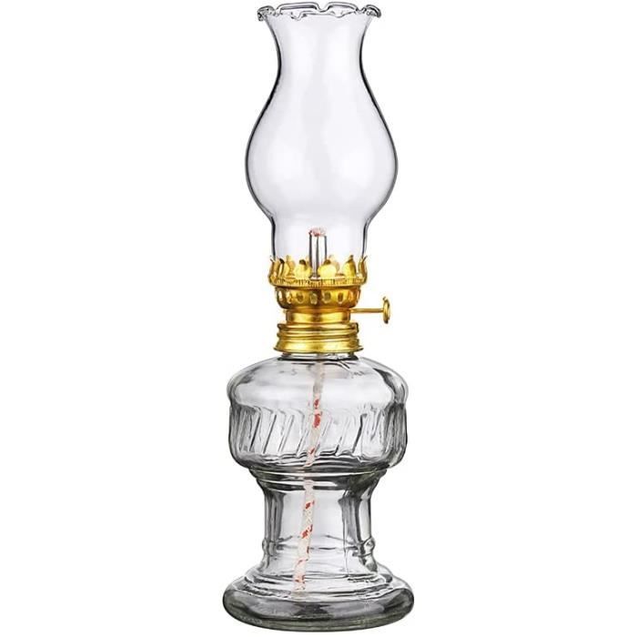 Lampe à Pétrole Lanterne à Huile avec Interrupteur à Mèche Réglable ...
