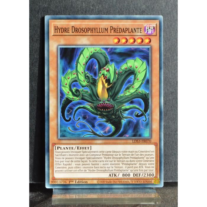 Carte YU-GI-OH LDS3-FR070 Hydre Drosophyllum Prédaplante Commune NEUF ...