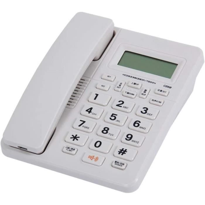 Téléphone Filaire, Téléphone Fixe De Bureau avec Identification De L'appelant, Téléphone ...