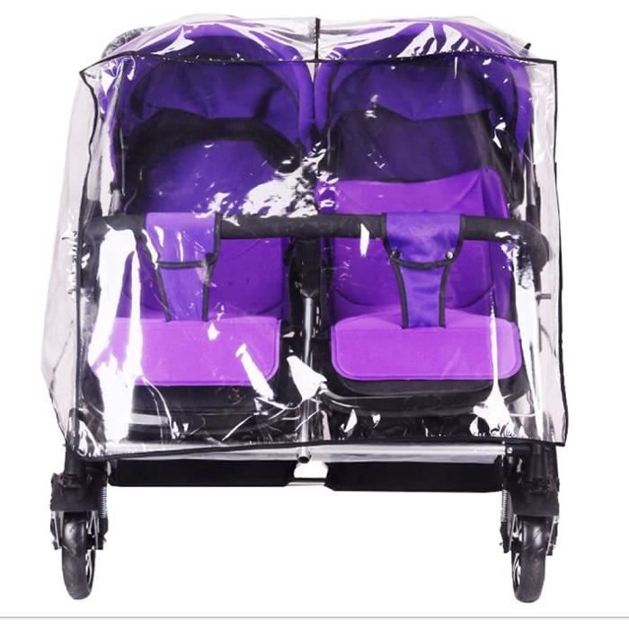 Habillage Imperméable pour Poussette Double Universelle Habillage Pliue ...