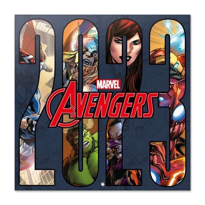 Calendrier mural - Marvel - 2023 - 30 x 30 cm - 12 mois - Produit ...