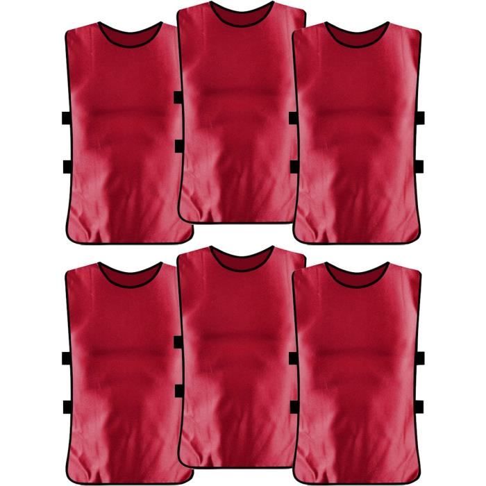 01-adulte - 6 pièces de Pinnies de Football pour adultes et enfants ...