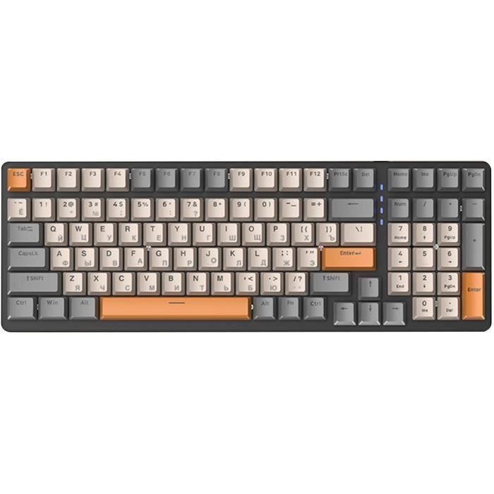 Clavier Mécanique De Jeu Russe Pour Gamer À Chaud Rouge-Bleu Type-C 100 ...
