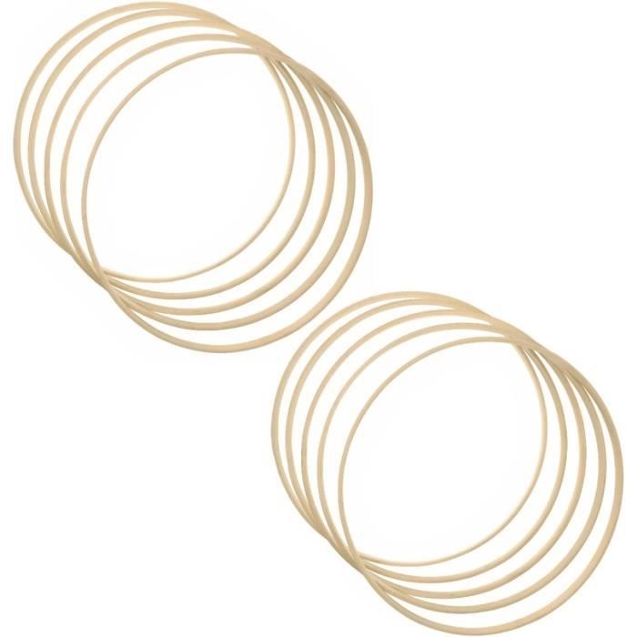 10 X Cerceau En Bambou 19.5 Cm Cerceaux En Bois Pour Macramé Artisanat ...