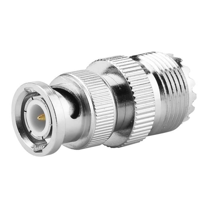 Cikonielf adaptateur coaxial RF 2 pcs BNC Fiche Mâle vers UHF SO239 PL ... Cikonielf adaptateur coaxial RF 2 pcs BNC Fiche Mâle vers UHF SO239 PL ...