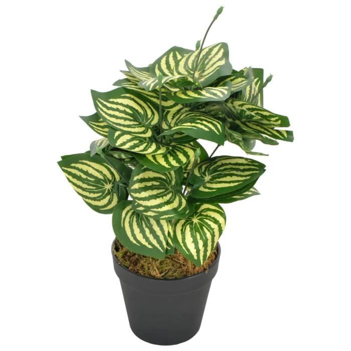 LAM Plante artificielle Feuilles de pastèque avec pot Vert 45 cm ...
